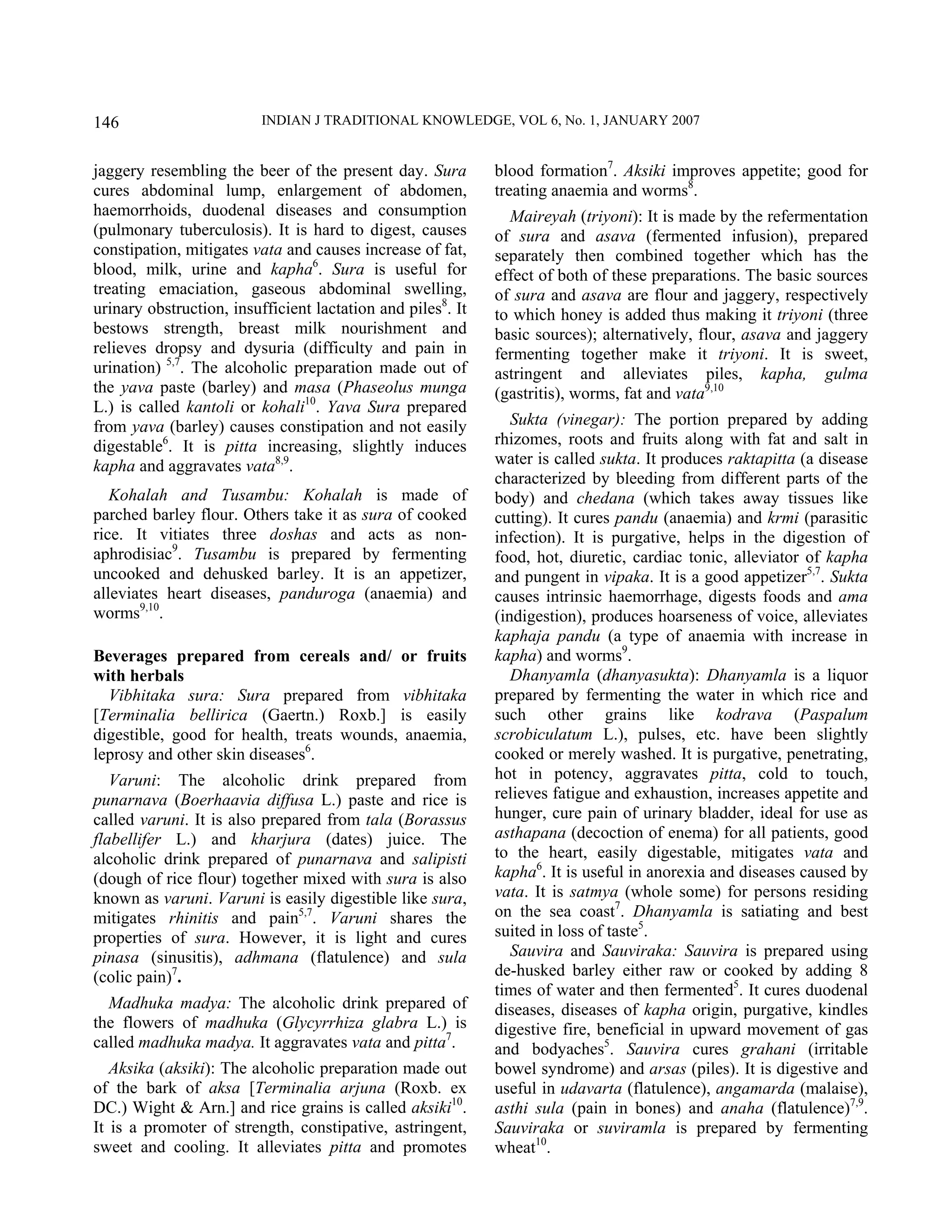 Ayurvedic Alcoholic beverages in Ayurveda | PDF