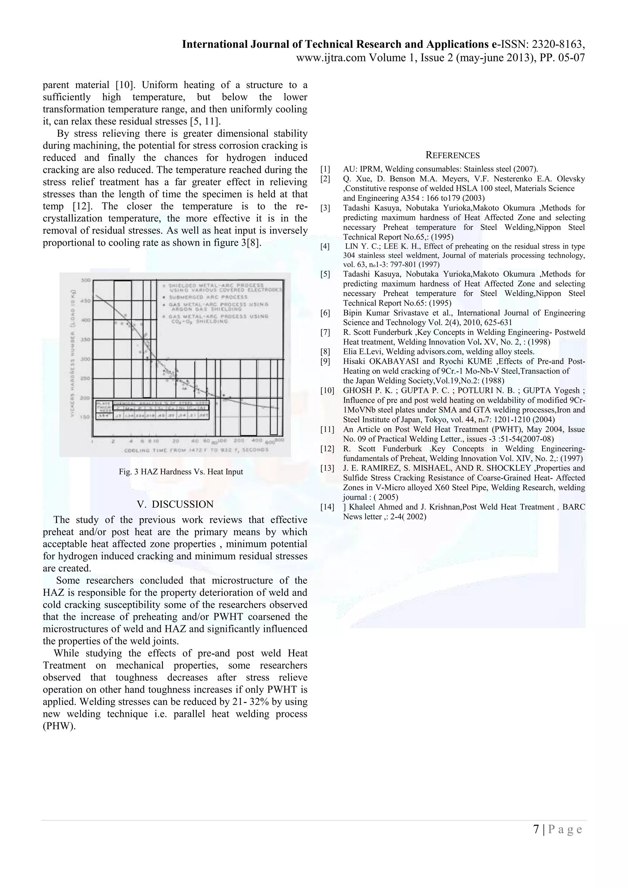 A REVIEW ON EFFECT OF PREHEATING AND/OR POST WELD HEAT TREATMENT (PWHT) ON HARDENED STEEL | PDF
