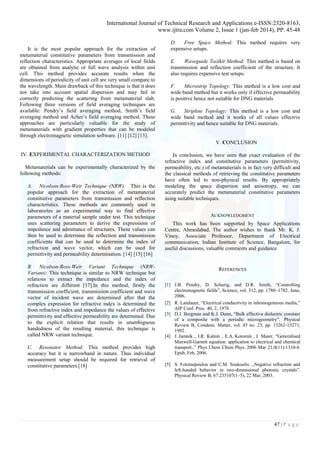 Characterization Techniques of Metamaterials | PDF