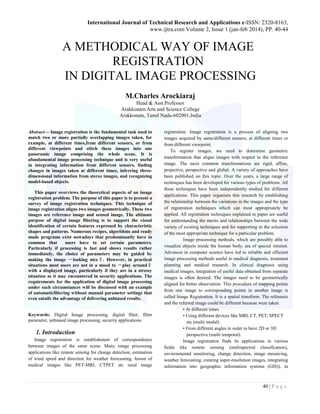 A METHODICAL WAY OF IMAGE REGISTRATION IN DIGITAL IMAGE PROCESSING | PDF | 3-D Graphics ...