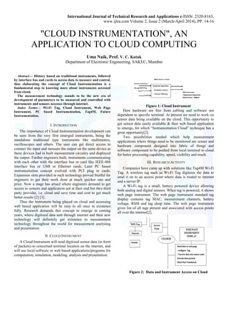 "CLOUD INSTRUMENTATION", AN APPLICATION TO CLOUD COMPUTING | PDF