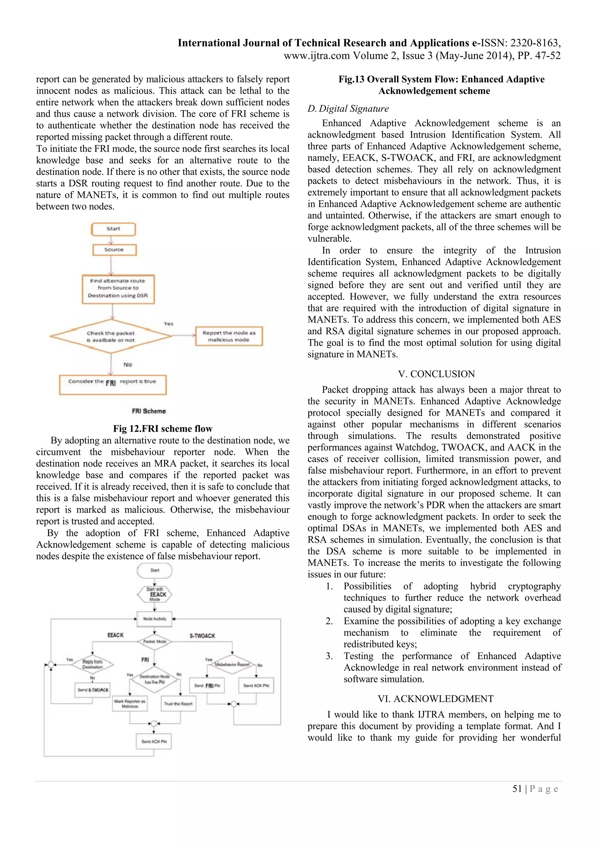INTRUSION IDENTIFICATION IN MANET USING ENHANCED ADAPTIVE ACKNOWLEDGEMENT | PDF