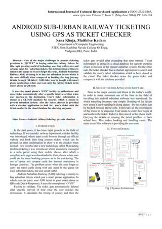 ANDROID SUB-URBAN RAILWAY TICKETING USING GPS AS TICKET CHECKER | PDF | Cloud Computing | Internet