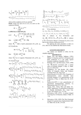 H - FUNCTION AND GENERAL CLASS OF POLYNOMIAL AND HEAT CONDUCTION IN A ...