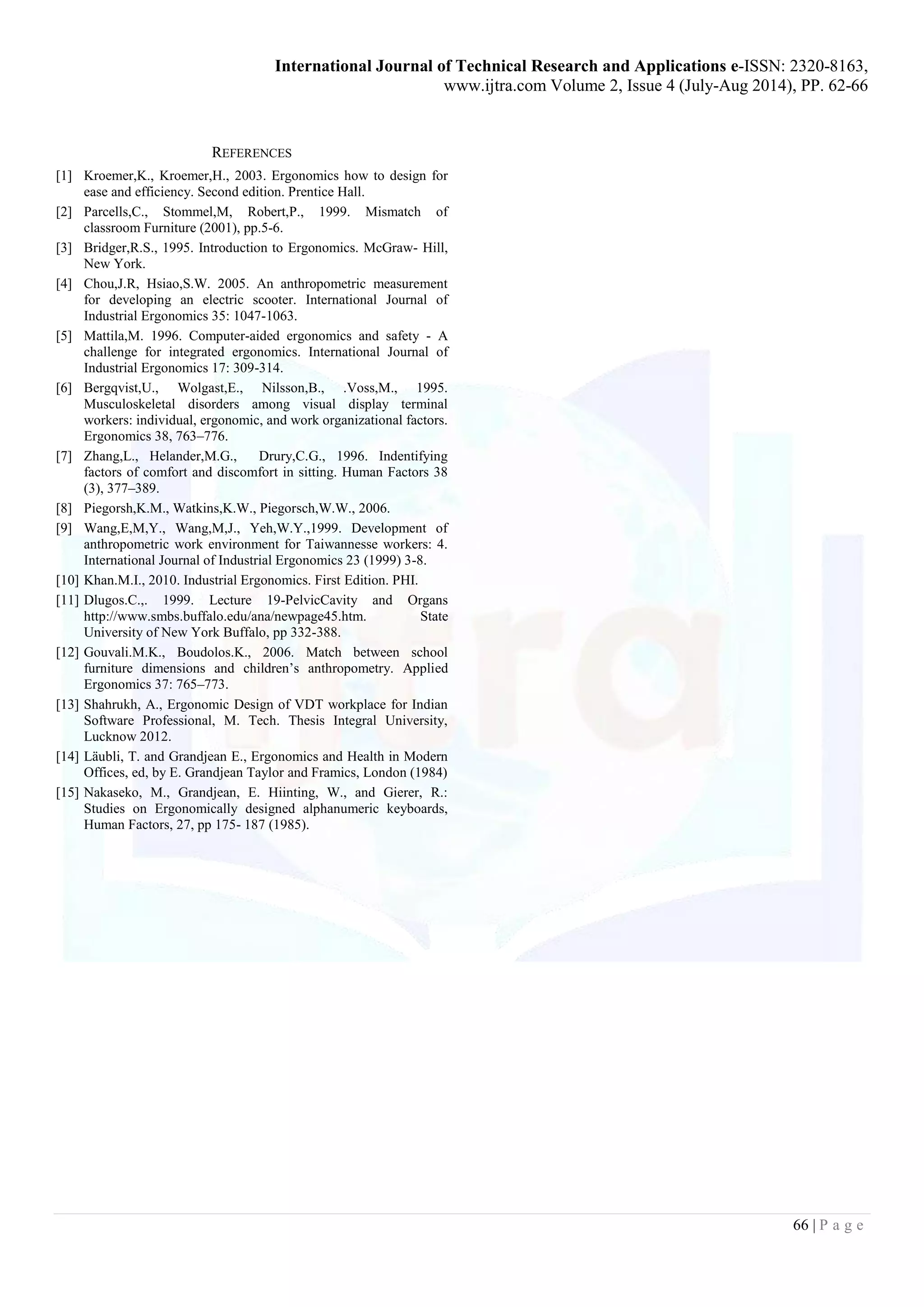 ERGONOMIC DESIGN OF VDT WORKPLACE FOR INDIAN SOFTWARE PROFESSIONALS | PDF