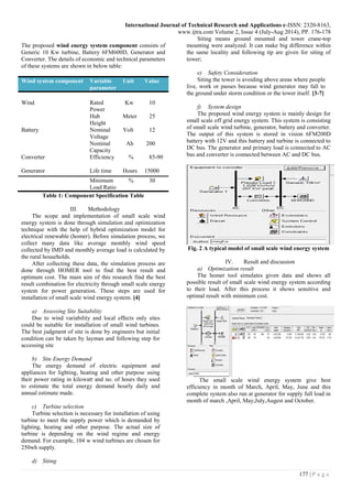 SIMULATION AND DESIGNING OF SMALL SCALE WIND ENERGY SYSTEM FOR RURAL ...