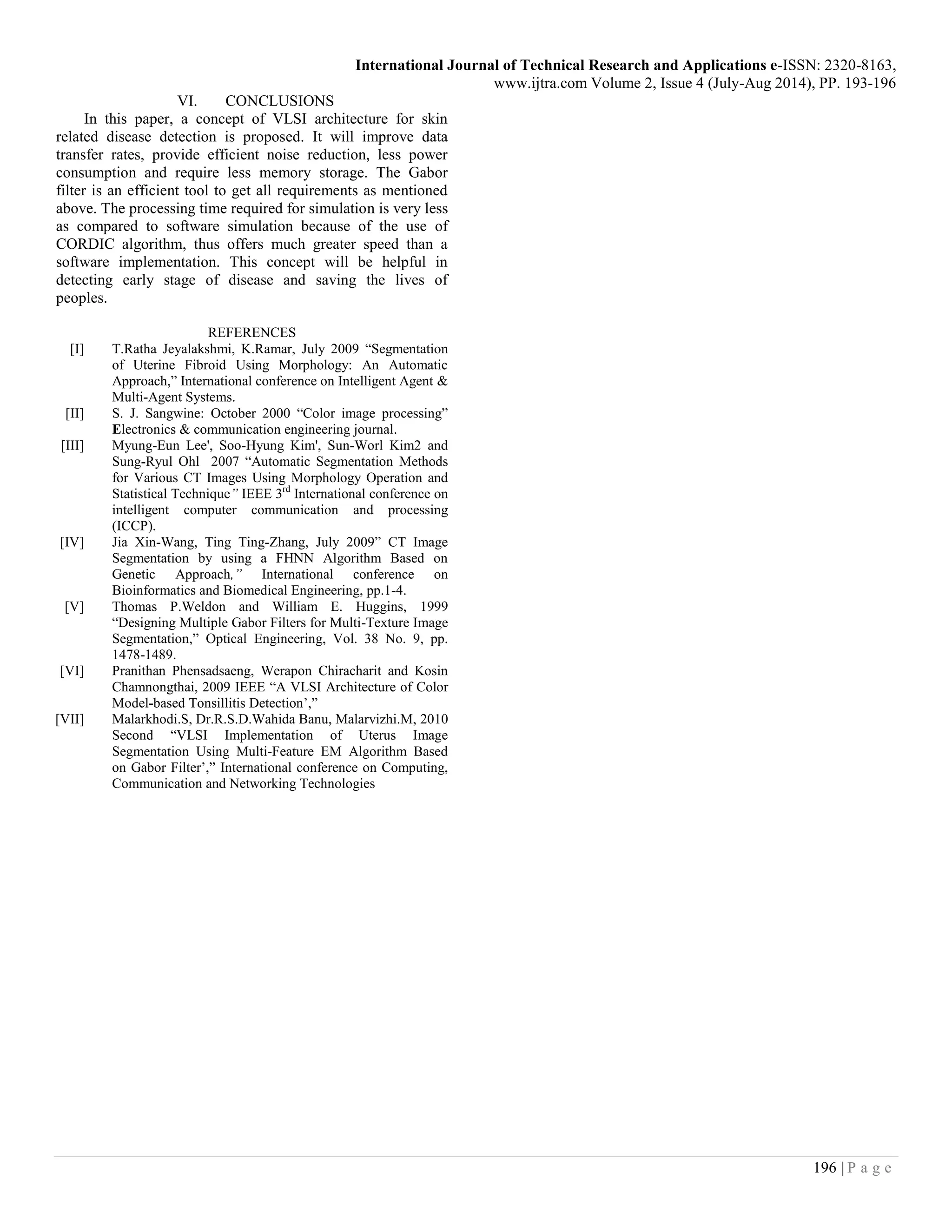 MEDICAL IMAGE SEGMENTATION FOR DISEASE DETECTION USING DIGITAL FILTER | PDF