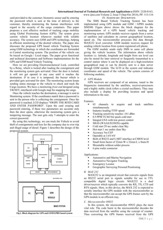 TRACKING AND CHECKING CARGO CONTAINERS PILFERAGE USING ELECTRONIC LOCK ...