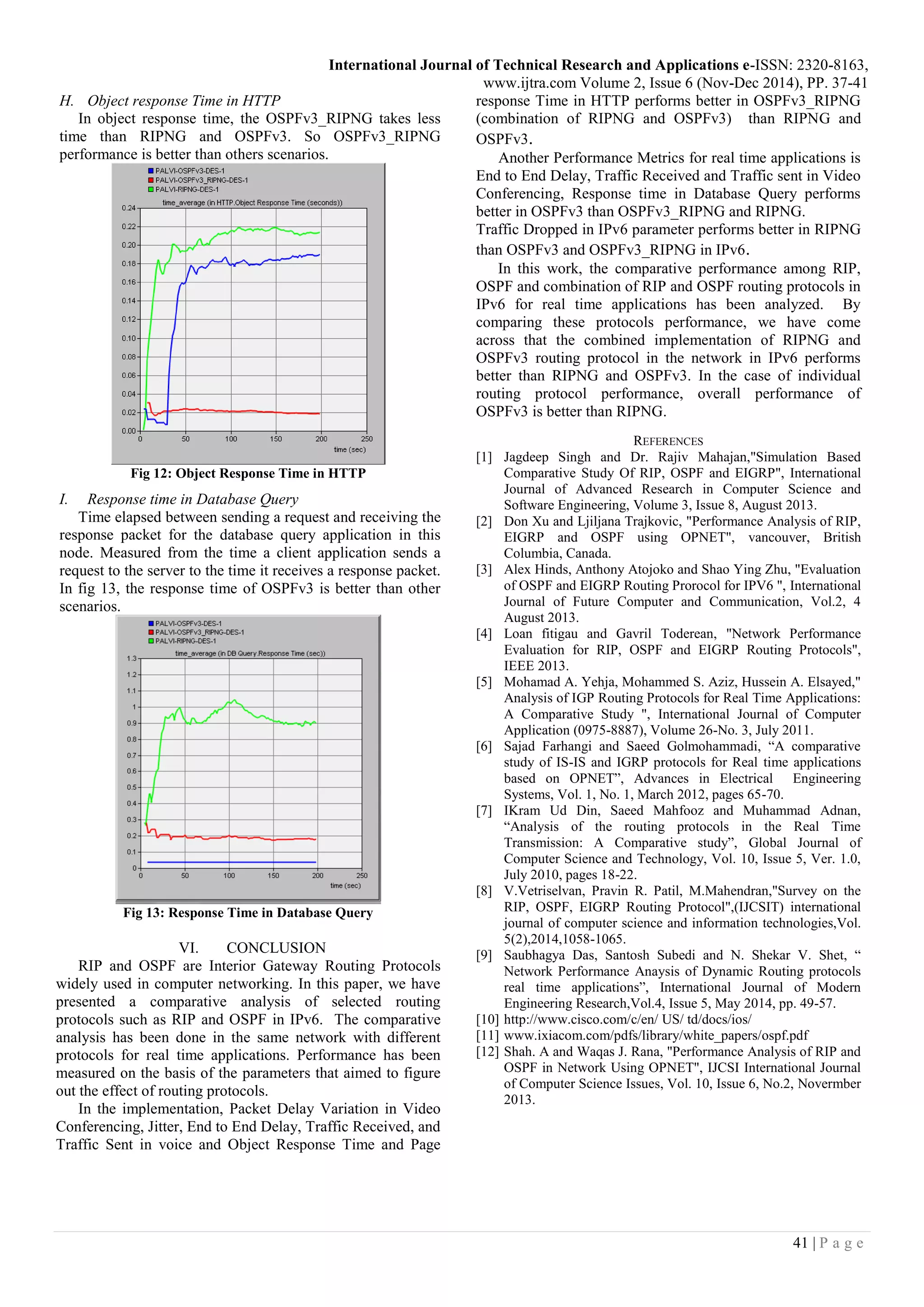 PERFORMANCE EVALUATION OF RIP AND OSPF IN IPV6 USING OPNET 14.5 SIMULATOR | PDF