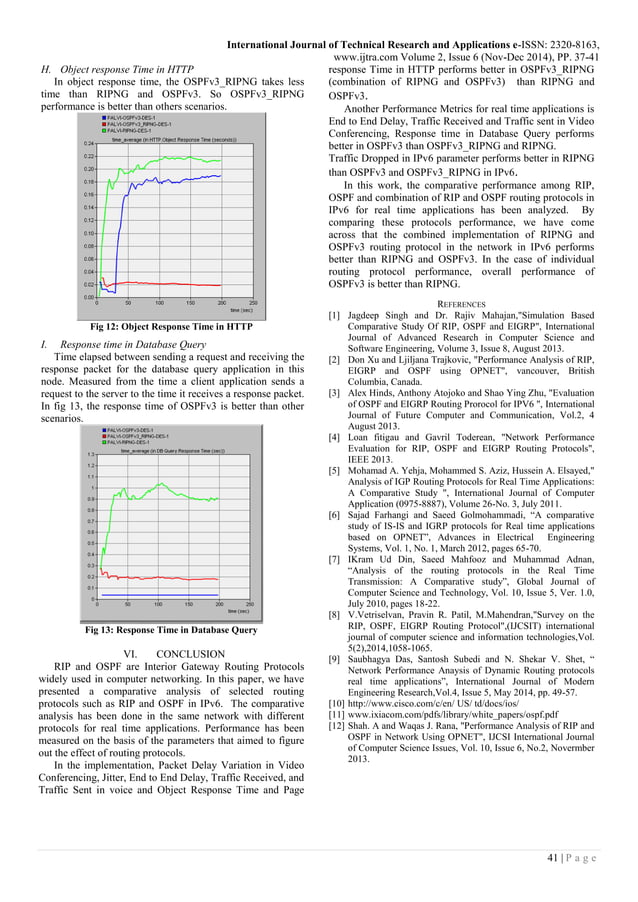 Performance Evaluation Of Rip And Ospf In Ipv6 Using Opnet 14 5