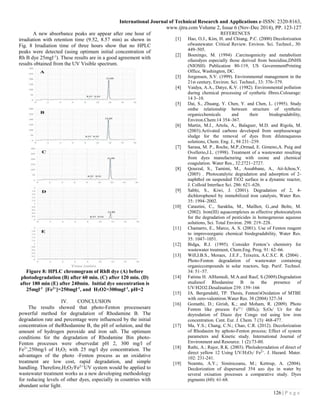 DEGRADATION STUDIES OF RHODAMINE B IN THE PRESENCE OF UV/H2O2 /FE2+ | PDF