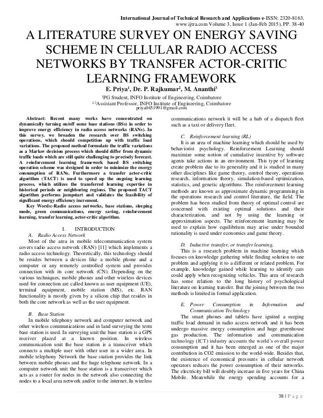 A Literature Survey On Energy Saving Scheme In Cellular Radio Access