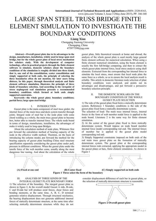LARGE SPAN STEEL TRUSS BRIDGE FINITE ELEMENT SIMULATION TO INVESTIGATE ...