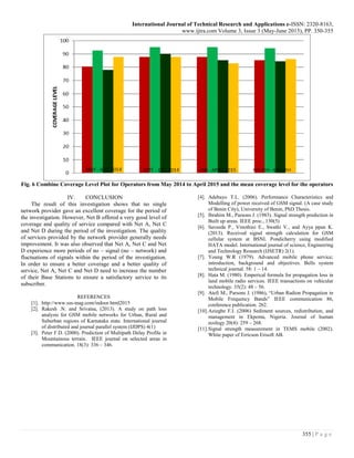 INVESTIGATION OF COVERAGE LEVEL AND THE AVAILABILITY OF GSM SIGNAL IN ...
