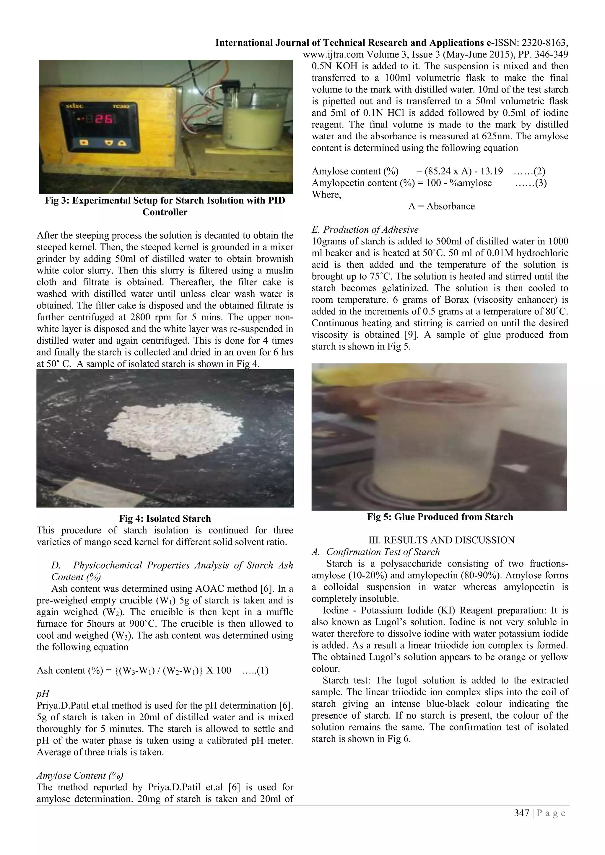 PRODUCTION OF STARCH FROM MANGO (MANGIFERA INDICA.L) SEED KERNEL AND ...