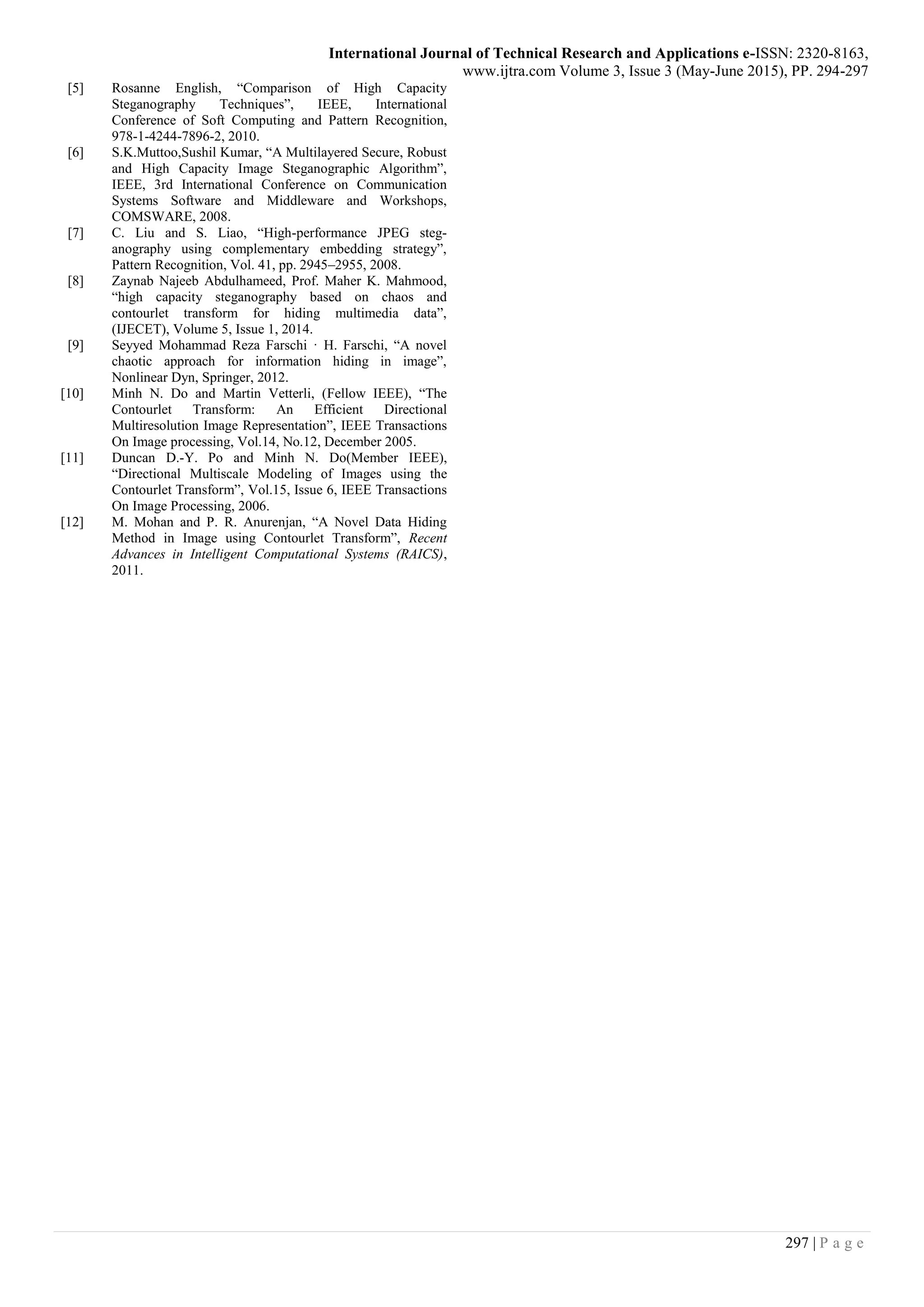 Adaptive Contourlet Transform And Wavelet Transform Based Image