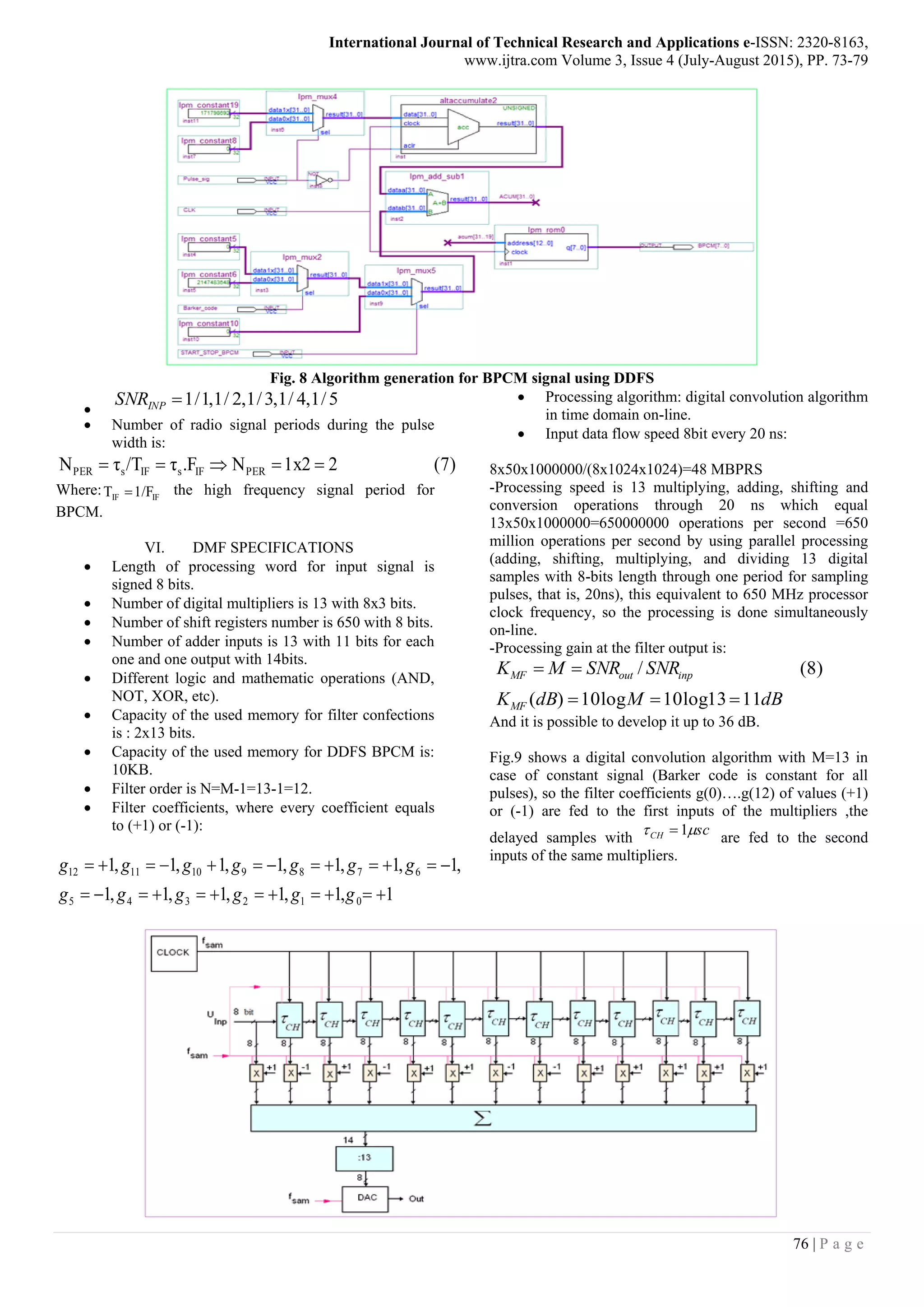 DIGITAL COMPRESSING OF A BPCM SIGNAL ACCORDING TO BARKER CODE USING FPGA | PDF | Digital Audio ...