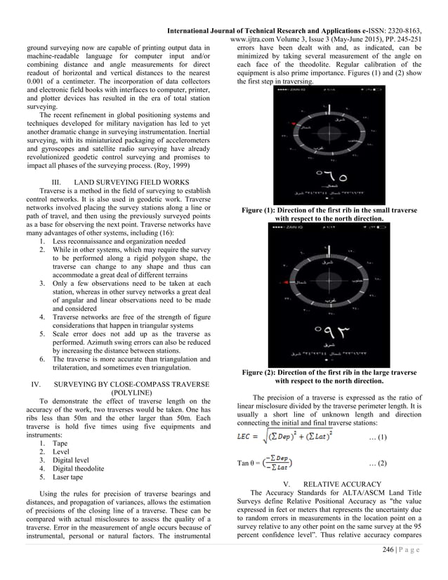 ERROR ESTIMATION IN DEVELOPING GIS MAPS USING DIFFERENT INPUT METHODS OF LAND SURVEYING | PDF ...