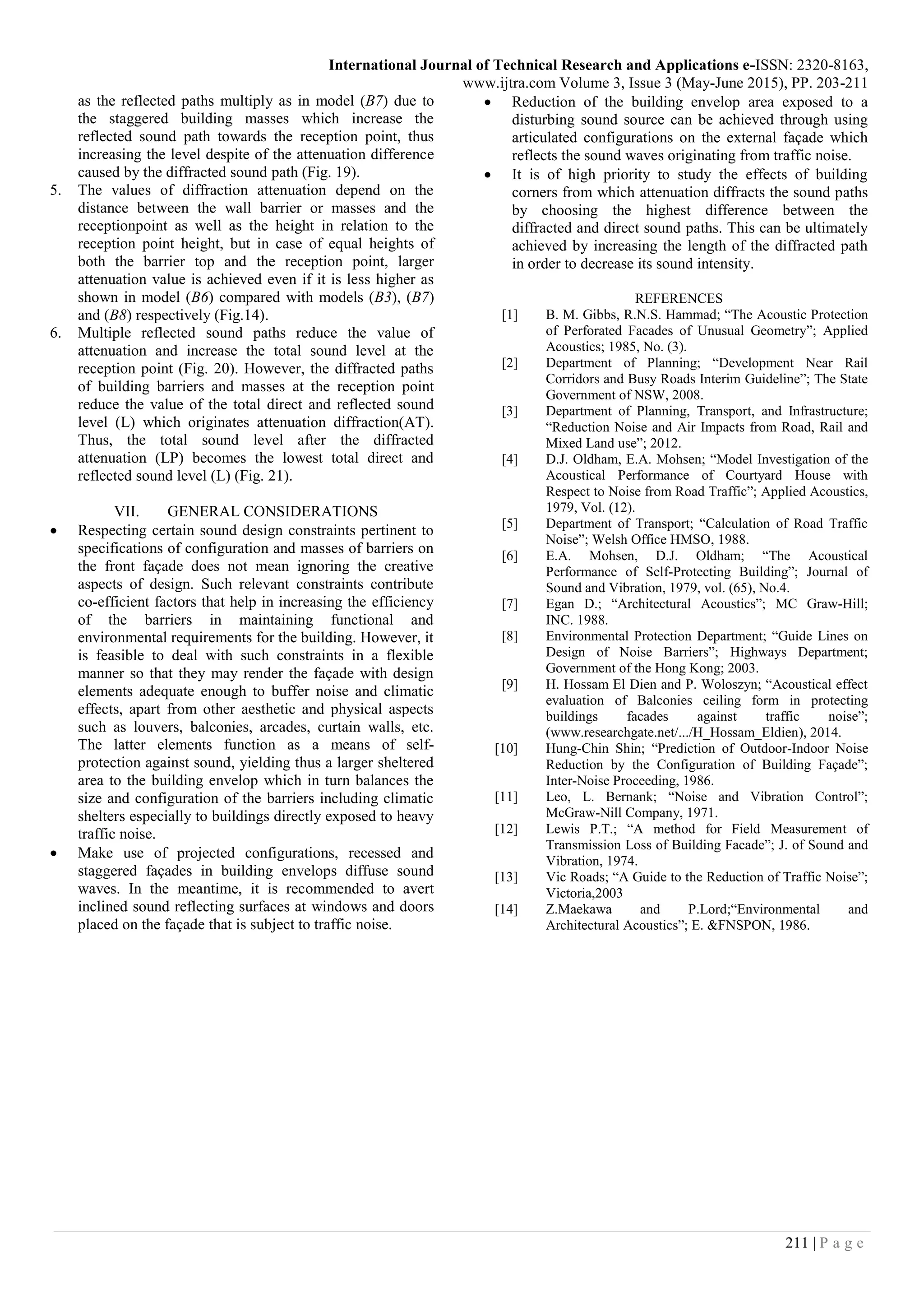 TRAFFIC NOISE ATTENUATION IN SELFPROTECTED BUILDING ENVELOPS | PDF