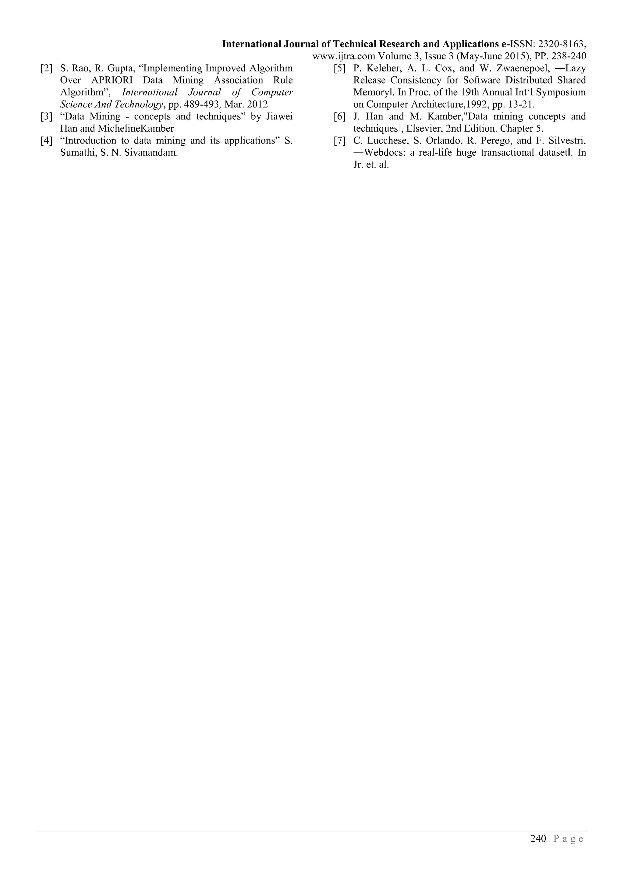 Improved Apriori Algorithm For Association Rules Pdf