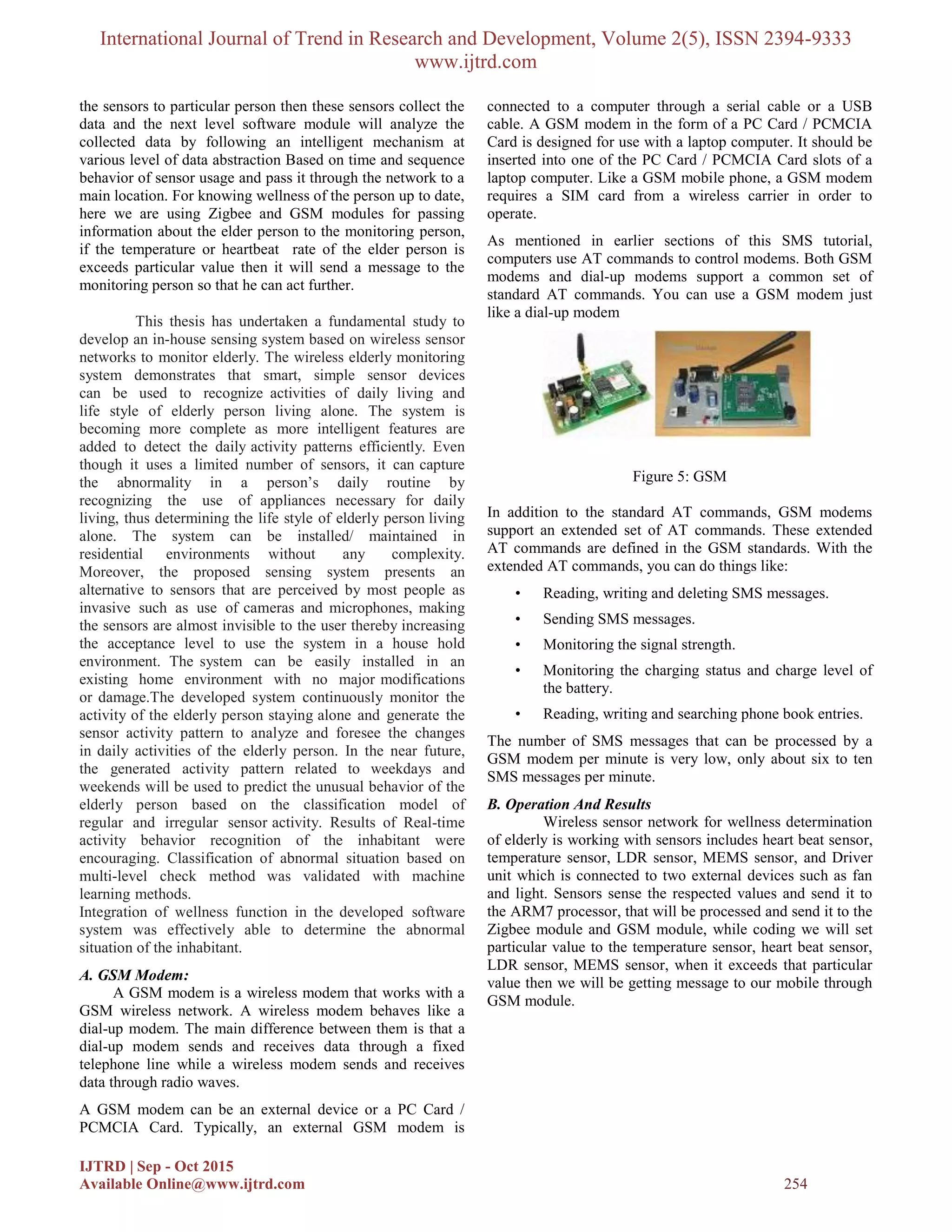 Wireless Sensor Networks for the Determination Wellness of Elderly People by Designing of a ...