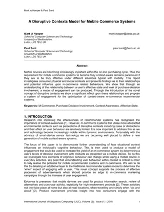 A Disruptive Contexts Model for Mobile Commerce Systems | PDF