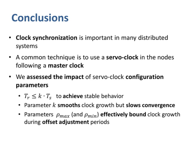 Clock synchronization using servo-clock | PPTX | Computer Networking | Computing