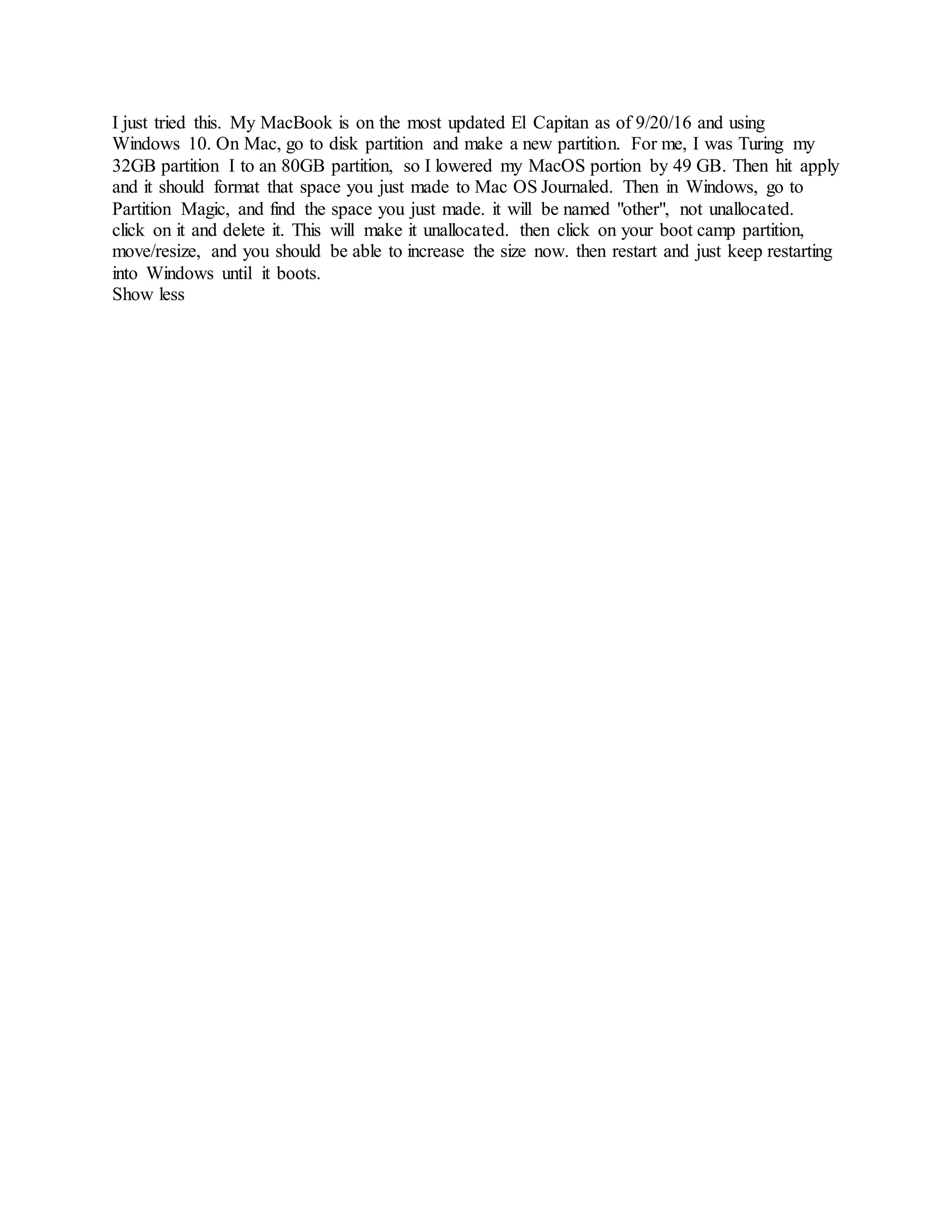 I just tried this | DOCX