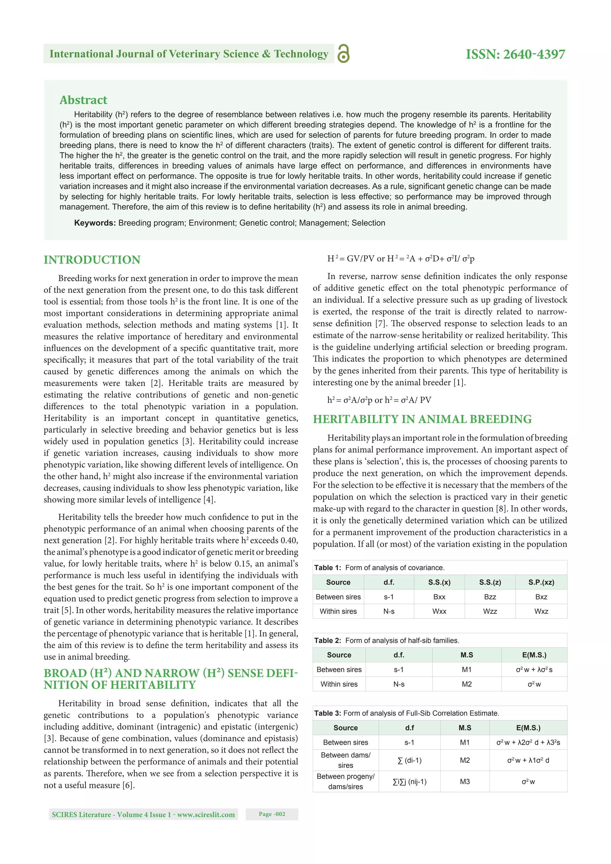 International Journal of Veterinary Science & Technology | PDF