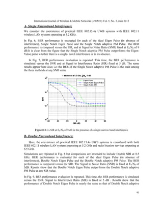 Performance of the IEEE 802.15.4a UWB System using Two Pulse Shaping Techniques in Presence of ...