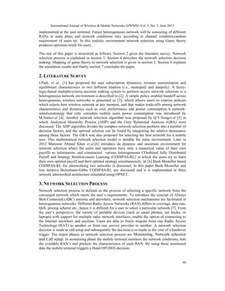 USER CENTRIC NETWORK SELECTION IN WIRELESS HETNETS | PDF