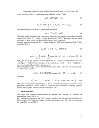 BER Performance of Antenna Array-Based Receiver using Multi-user Detection in a Multipath ...