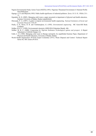 Challenges of Solid Waste Management in Rural Area | PDF