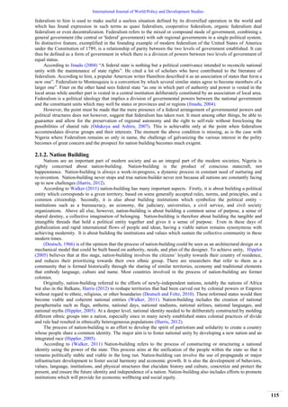 Federalism and the Challenges of Nation Building in Nigeria | PDF