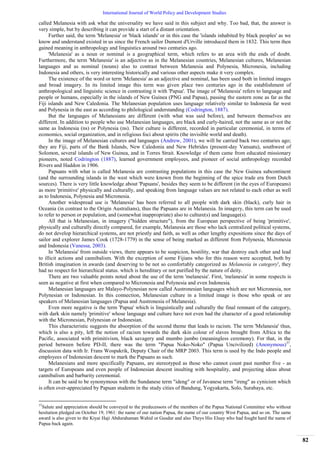 Natural Environment Vis Á Vis Living Environment in the Papua Melanesia ...