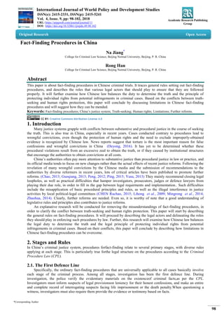 Fact-Finding Procedures in China | PDF | Law