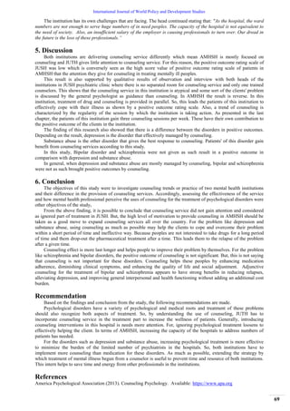 Counseling Practice and its Effectiveness (The Case of Amanuel Mental ...