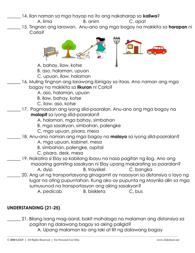K TO 12 GRADE 1 IKAAPAT MARKAHANG PAGSUSULIT | PDF