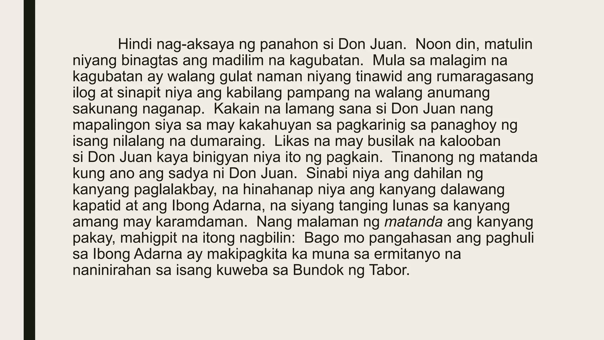Ikalawang Bahagi ng Ibong Adarna Paglalakbay ni Don Juan | PPTX