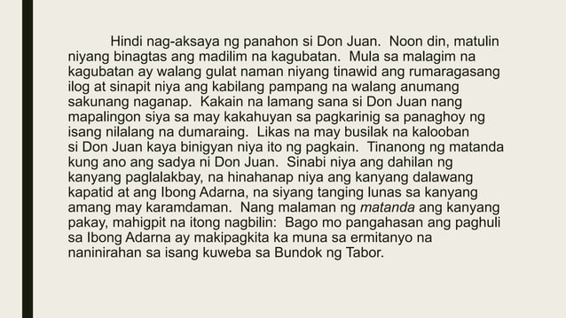 Ikalawang Bahagi ng Ibong Adarna Paglalakbay ni Don Juan | PPTX