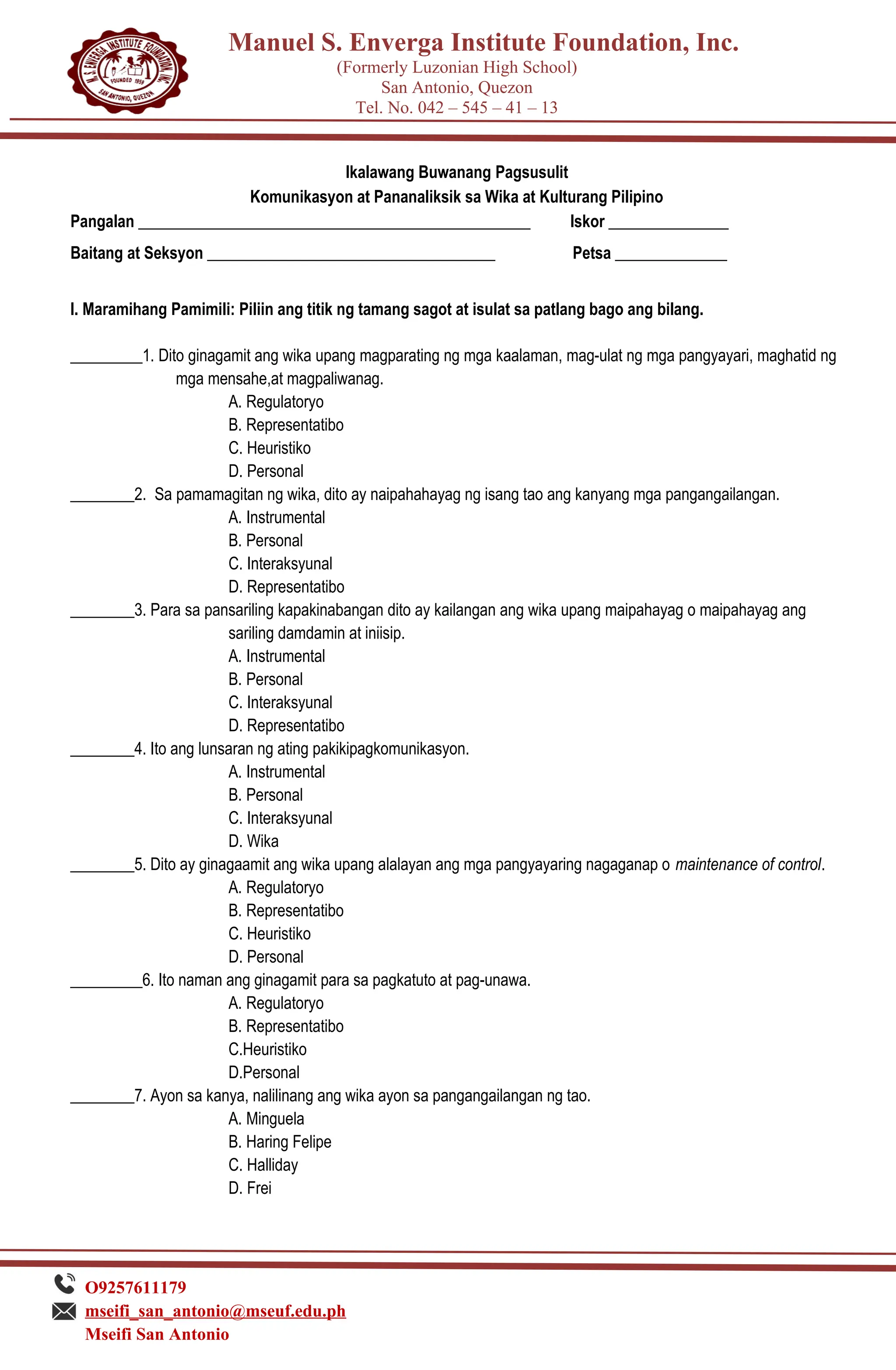 IKALAWANG Buwanang-Pagsusulit-grade-11-KOMUNIKASYON.docx