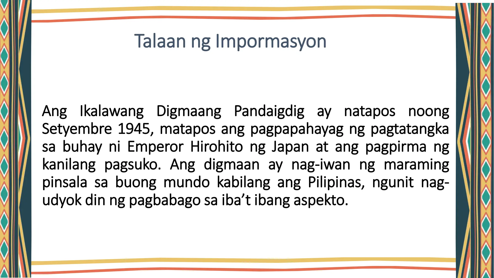Ikalawang digmaan at Ang epekto nito- 3.pptx