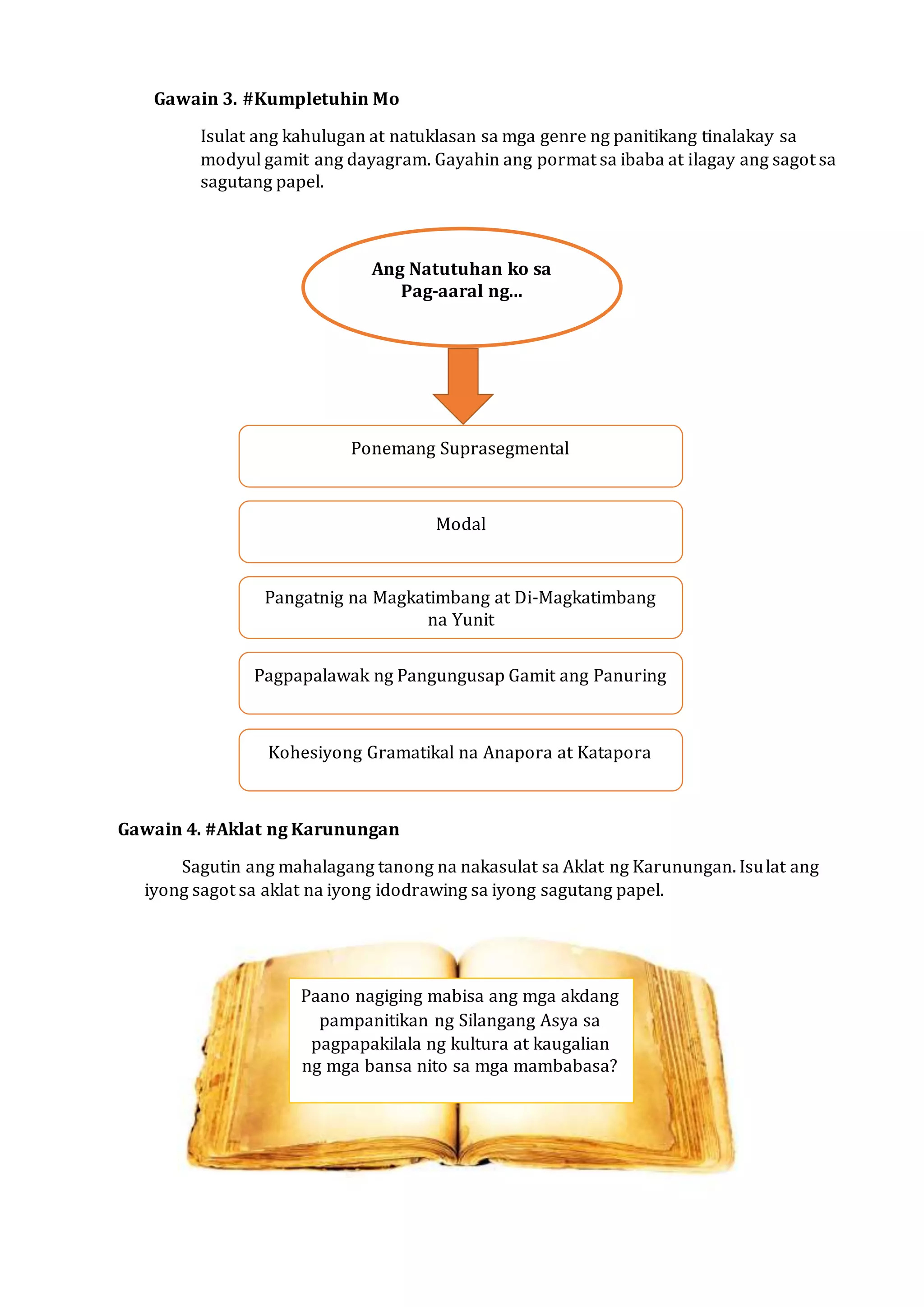 Ikalawang pangwakas na output filipino 9-modyul | DOCX