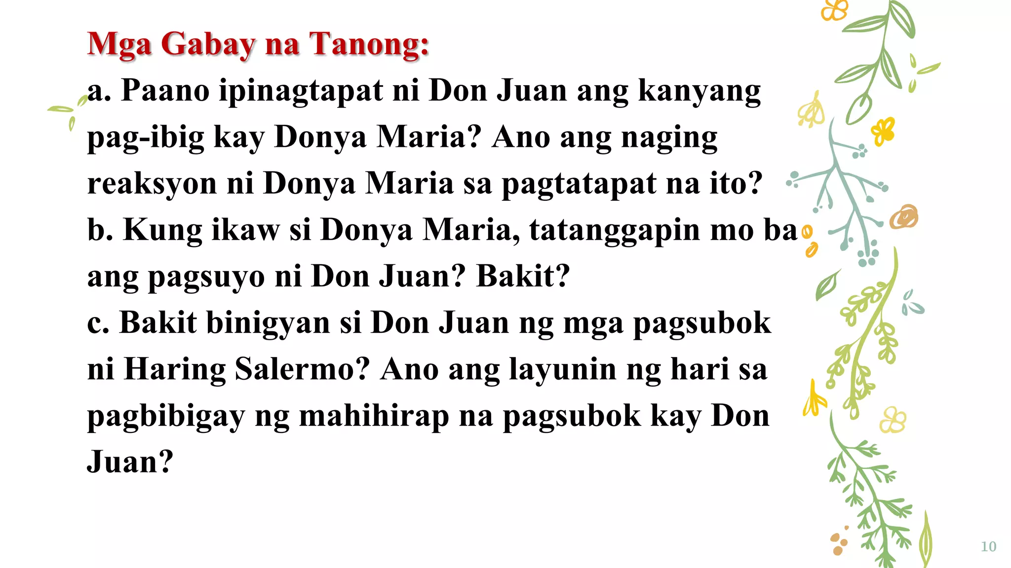 Ikalimang Bahagi -Mga Pagsubok na Hinarap ni Don Juan | PPTX Ikalimang Bahagi -Mga Pagsubok na Hinarap ni Don Juan | PPTX