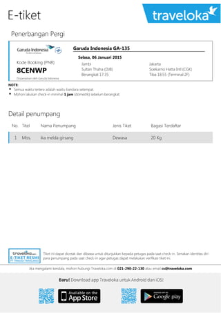Ika melda girsang djb-8 cenwp-cgk-flight-originating (1) | PDF