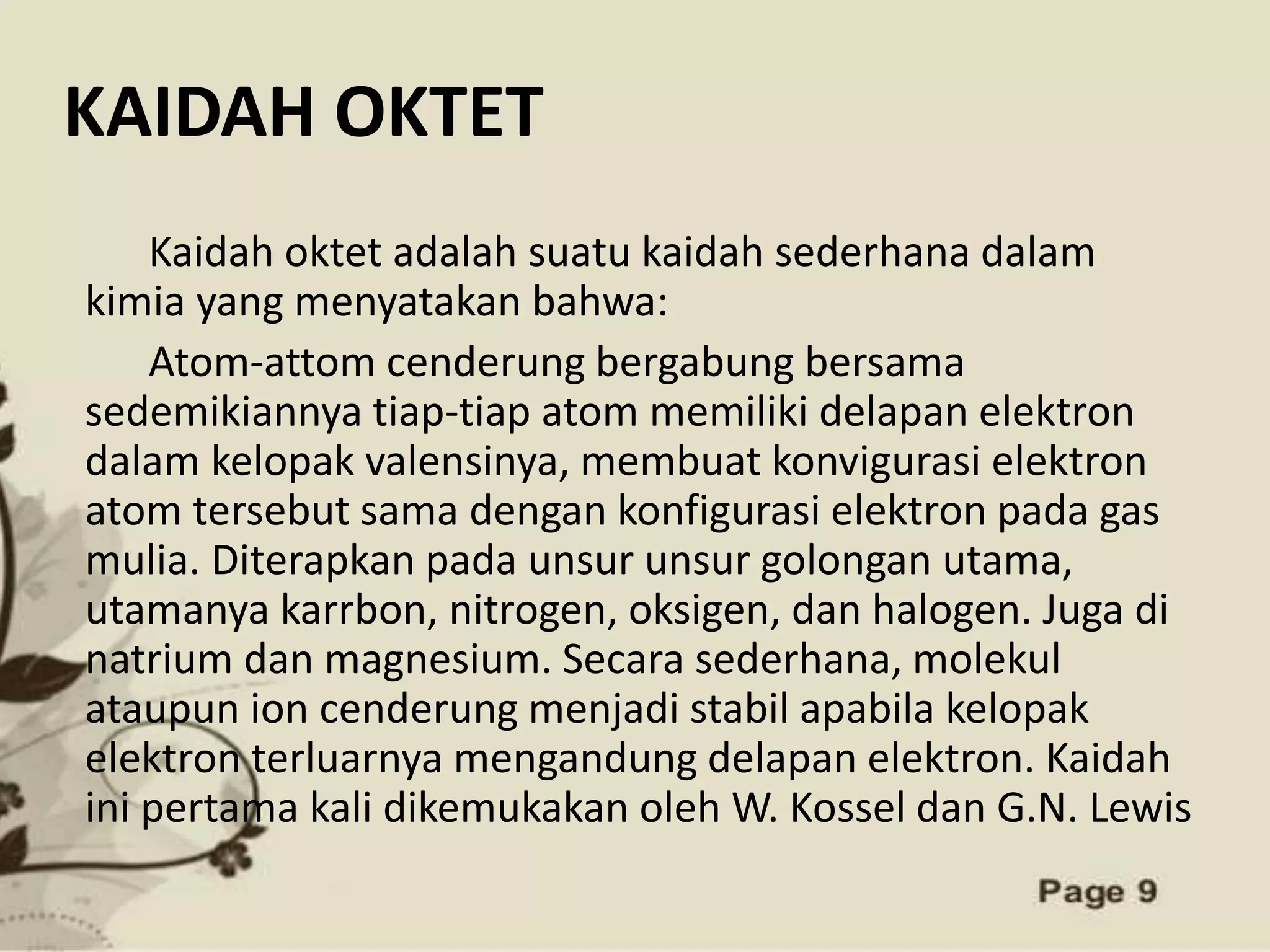 Ikatan kimia, ikatan ion, dan ikatan kovalen | PPTX