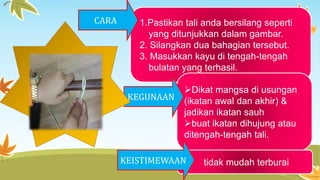 Ikatan dan simpulan asas | PPTX