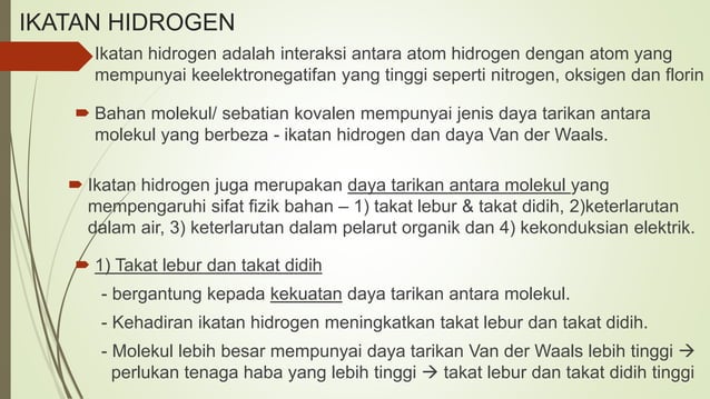 Ikatan hidrogen datif logam | PPTX