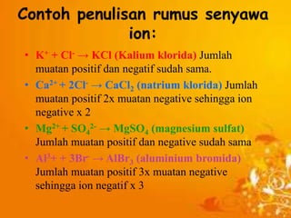 Ikatan ion dan senyawa ionik | PPTX