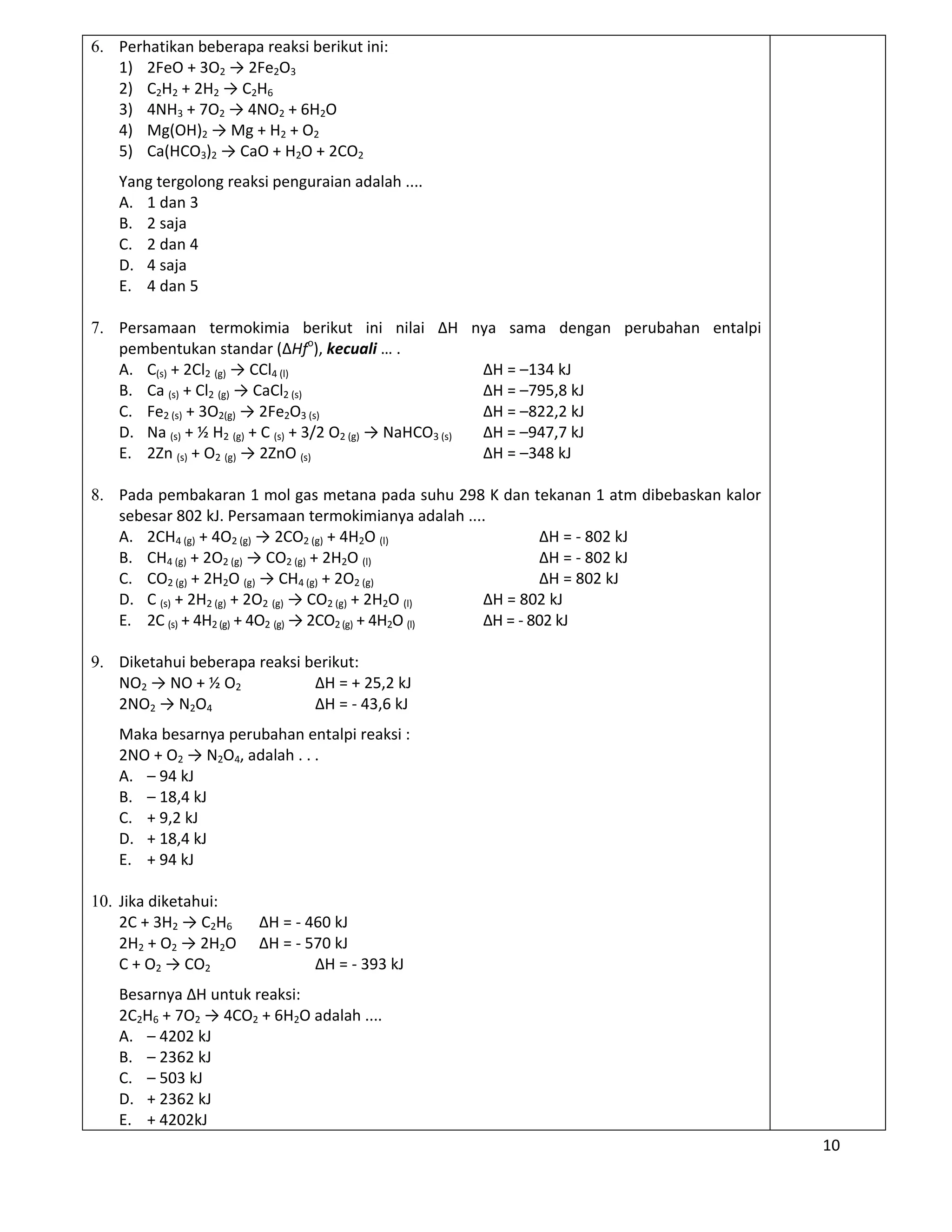 ikatan kimia dan termokimia sma kelas xi | PDF